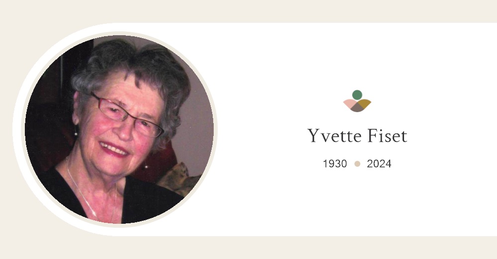 Yvette Fiset (1930 - 2024) | Québec, QC | Avis de décès
