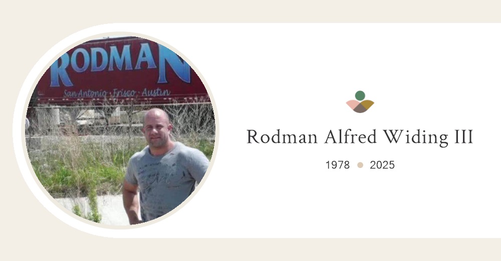 Rodman Alfred Widing III (1978 - 2025) | Québec, QC | Avis de décès