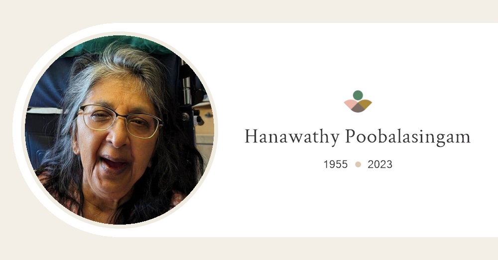 Hanawathy Poobalasingam (1955 - 2023) | Montréal, QC | Avis de décès