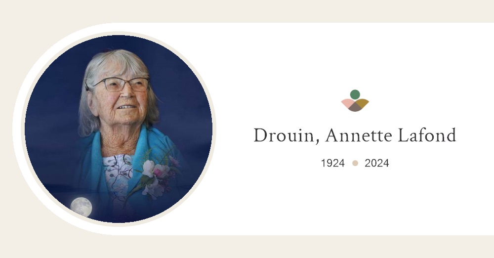 Drouin, Annette Lafond (1924 - 2024) | Québec, QC | Avis de décès
